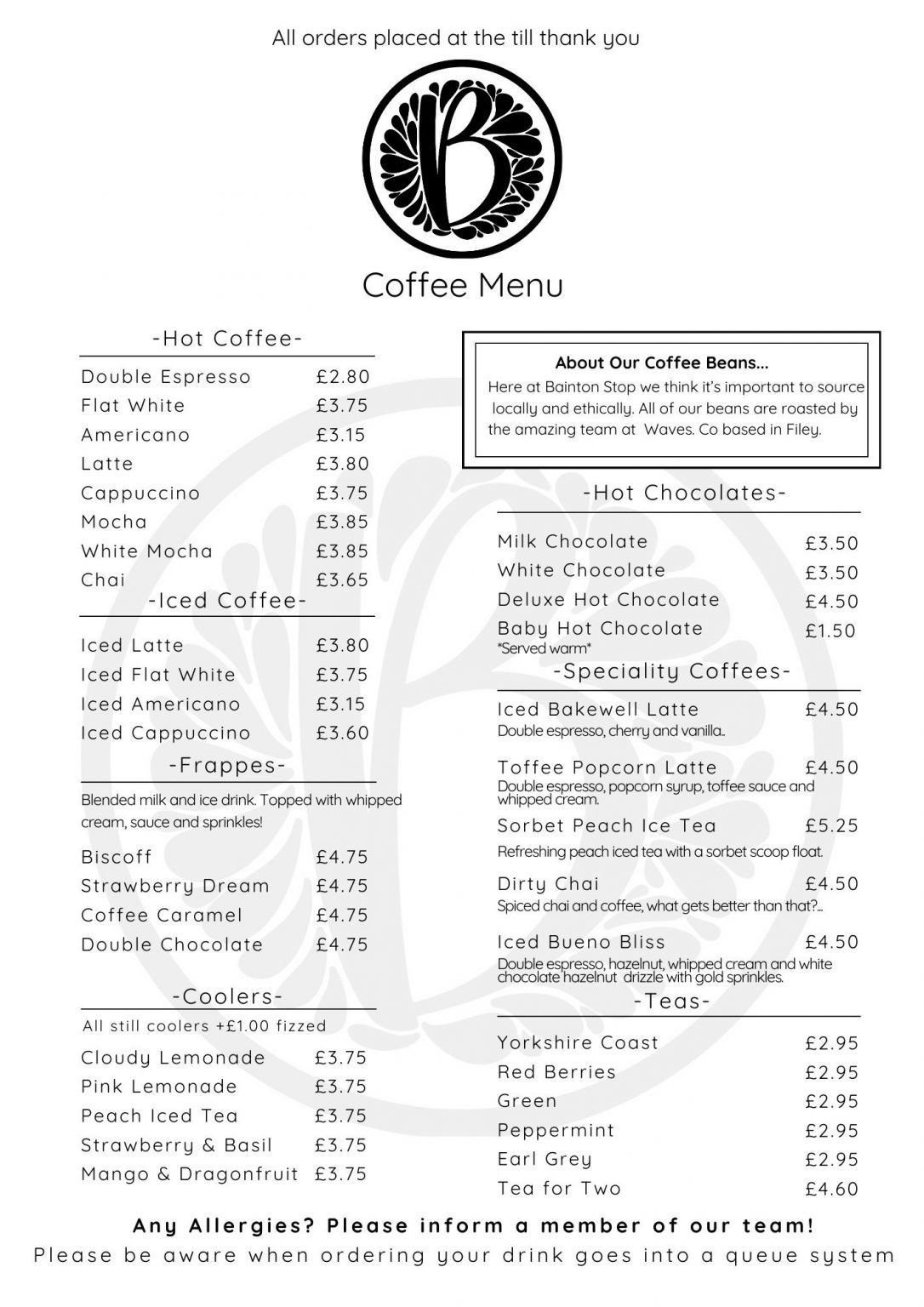 Bainton Stop – Bistro & Coffee Shop with function room & produce shop ...